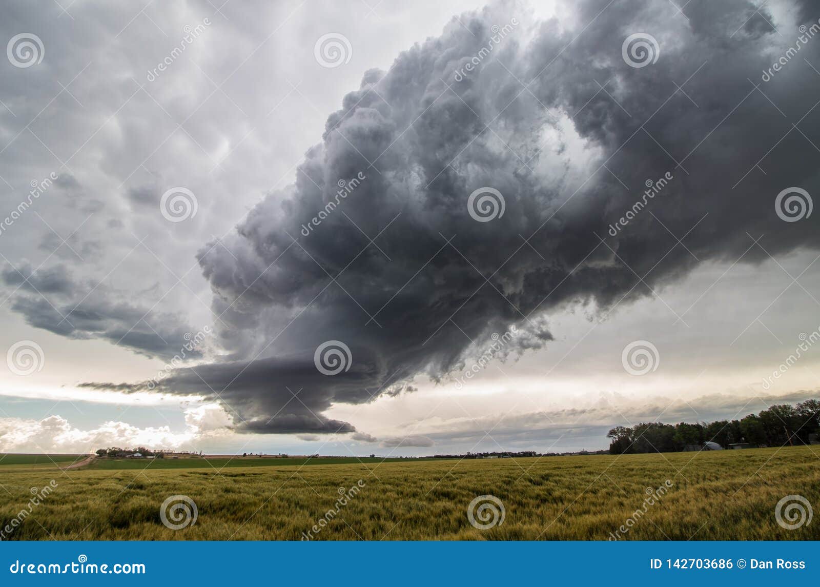 The Dying Updraft of a Supercell Thunderstorm Creates a Strange Scene ...