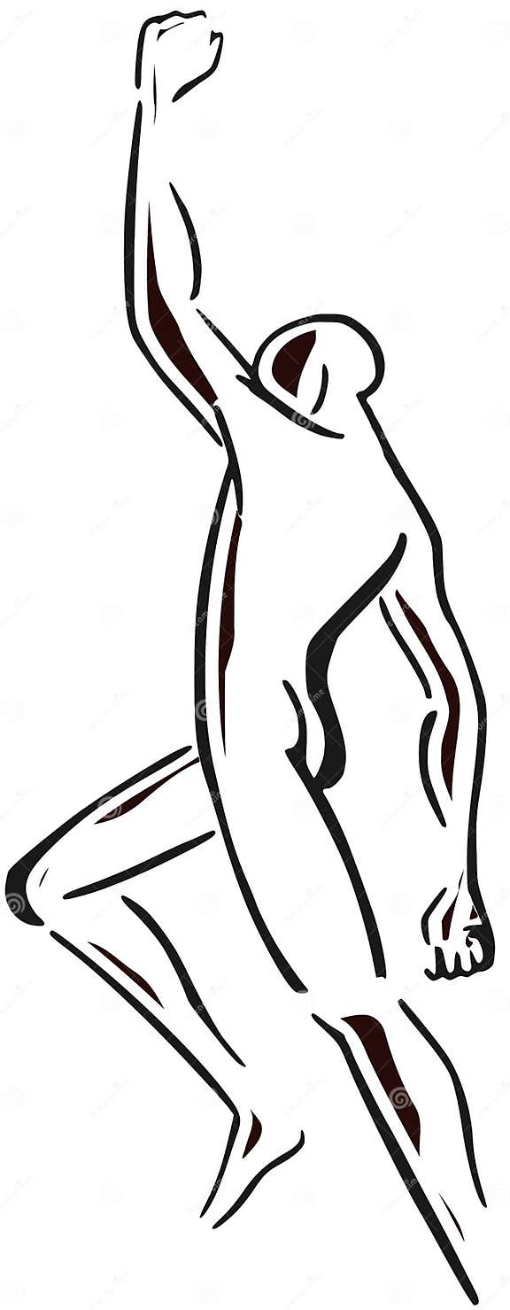 Isolated Dynamc Man in Black Stock Vector - Illustration of health ...