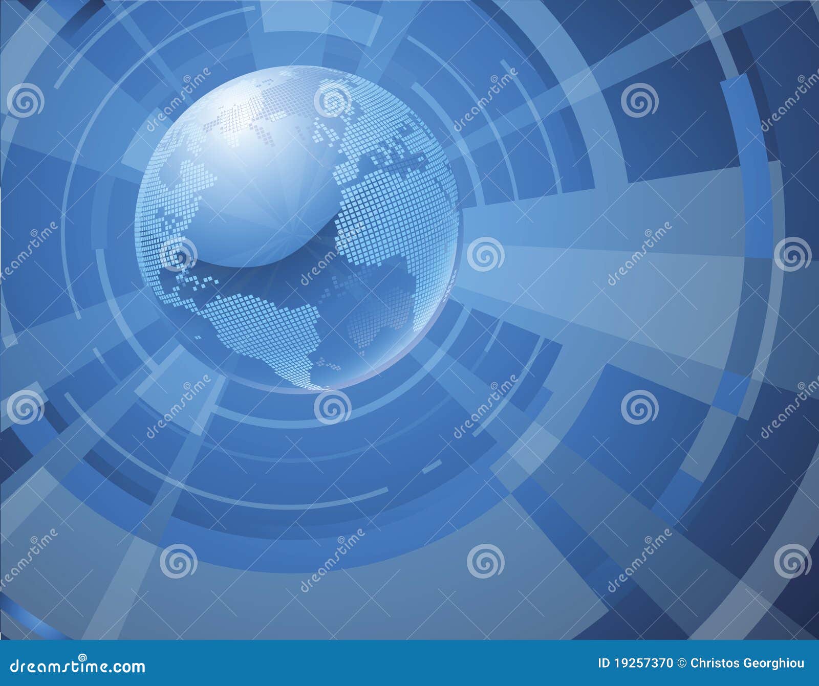 Dynamic 3d World Globe Background Stock Vector - Illustration of design ...