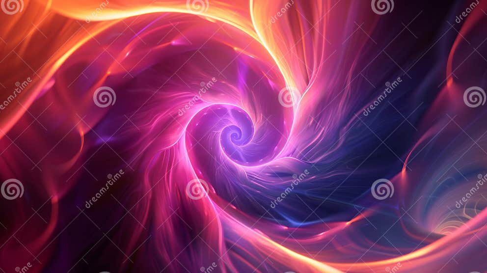 Dynamic Abstract Background Featuring a Glowing Vortex of Light with ...