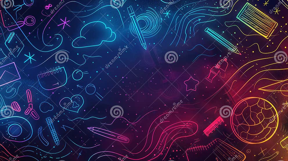 Dynamic Abstract Background with a Gradient of Shiny School Colors and ...