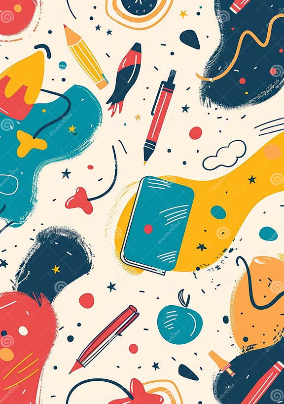 Dynamic Abstract Background with a Gradient of Shiny School Colors and ...