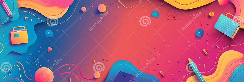 Dynamic Abstract Background with a Gradient of Shiny School Colors and ...