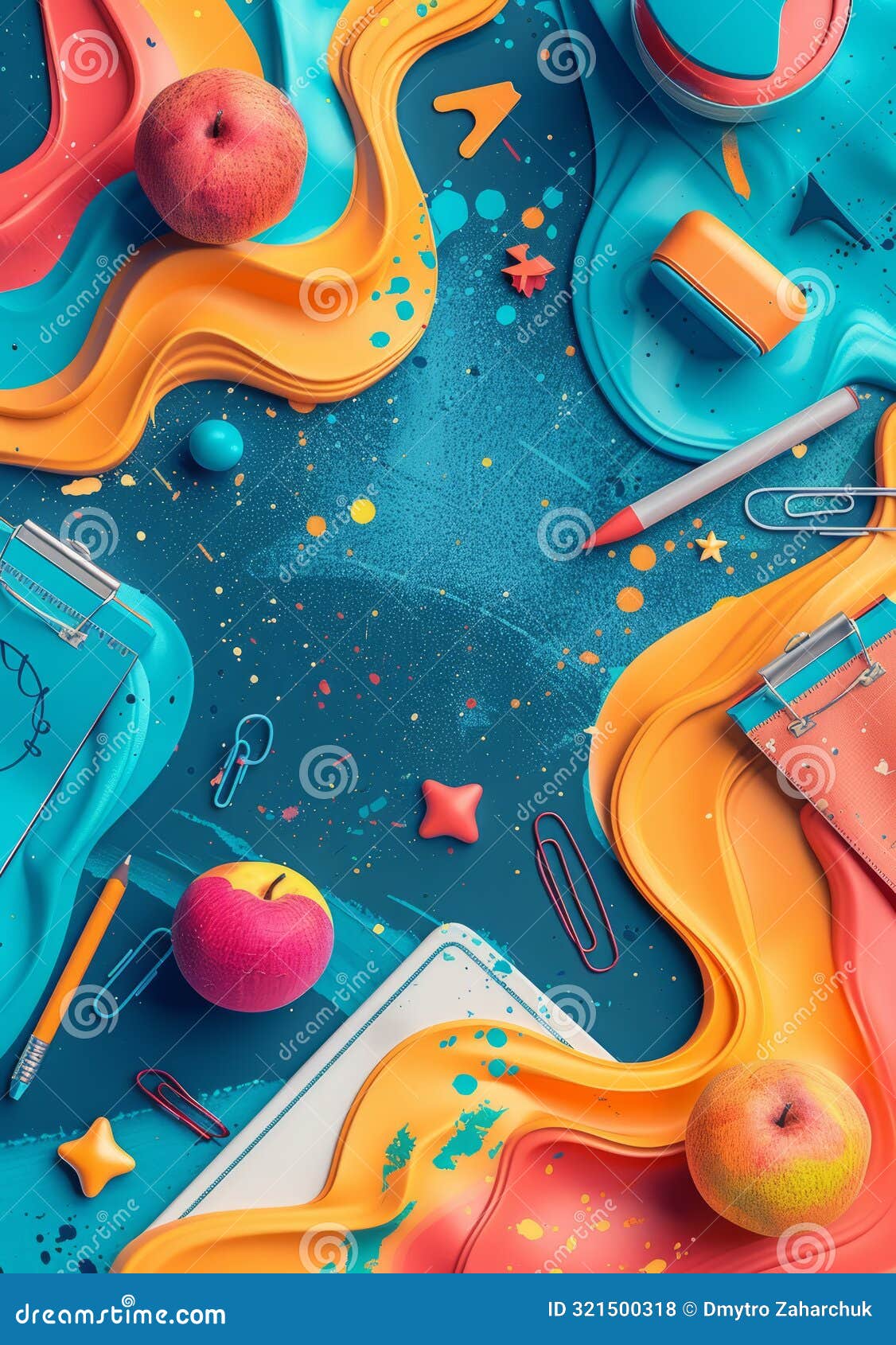 Dynamic Abstract Background with a Gradient of Shiny School Colors and ...