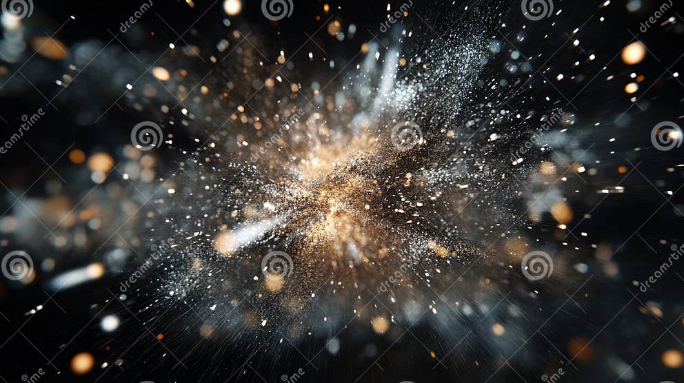 Dynamic Abstract Chrome Particle Explosion Creating Visual Energy for ...