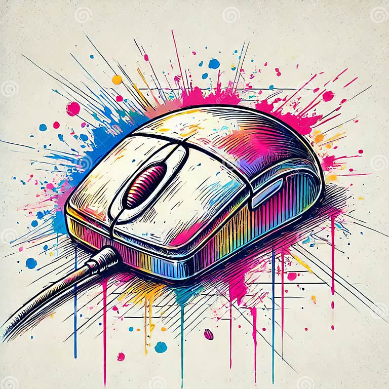 Dynamic Abstract Computer Mouse Stock Illustration - Illustration of ...