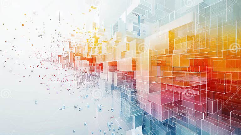 Dynamic Abstract Data Visualizations Showcasing Complex Information Stock Illustration ...