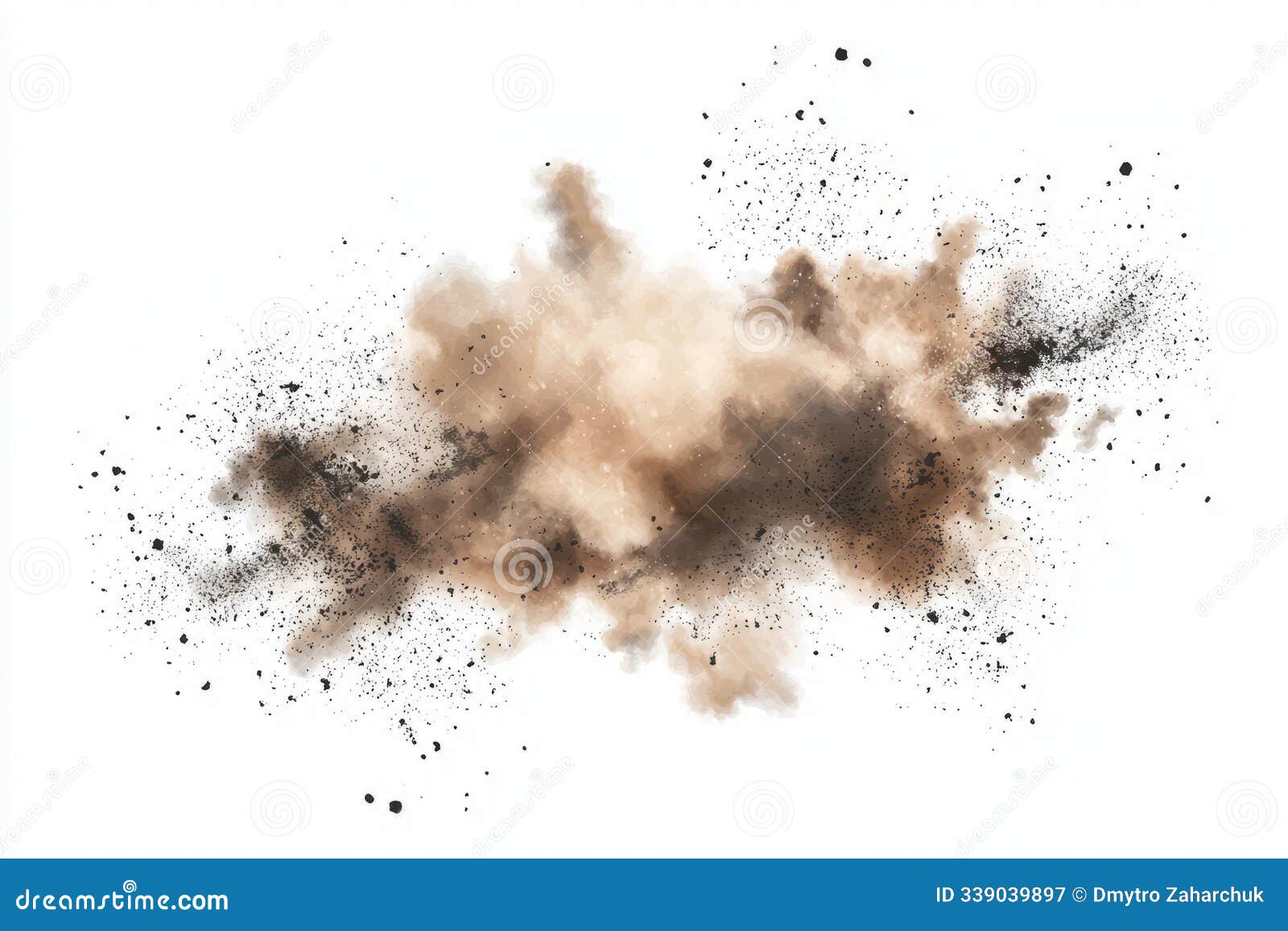 Dynamic Abstract of Dirt Clouds and Flying Particles, Creating a Soft ...