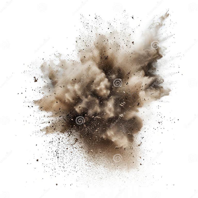 Dynamic Abstract of Dirt Clouds and Flying Particles, Creating a Soft ...