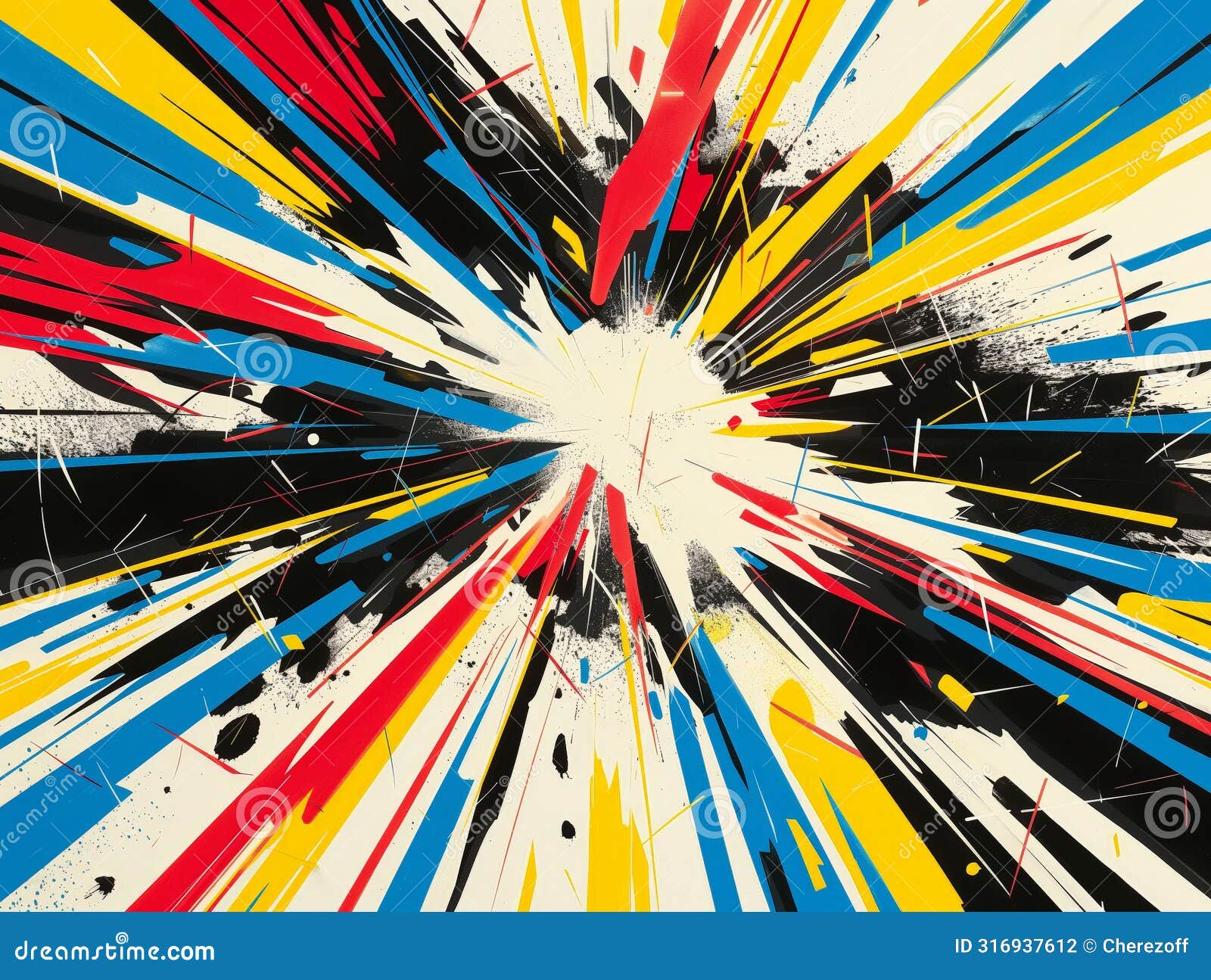 Dynamic Abstract Explosion stock photo. Image of yellow - 316937612