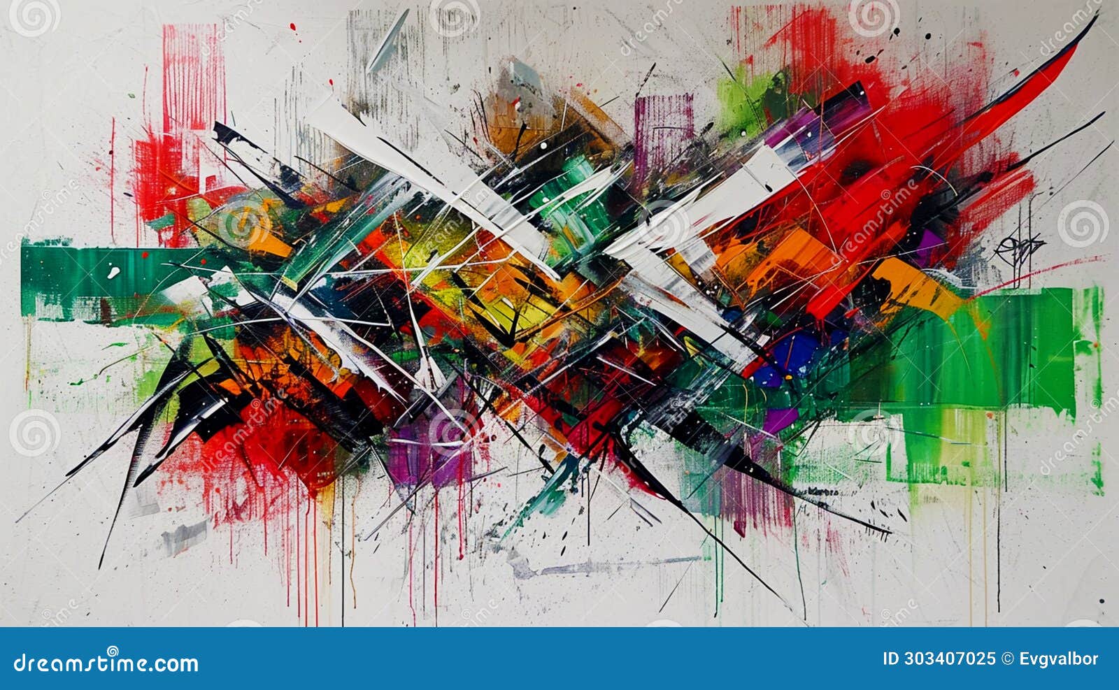 A Dynamic Abstract Expressionist Style Conveyed through Bold and ...