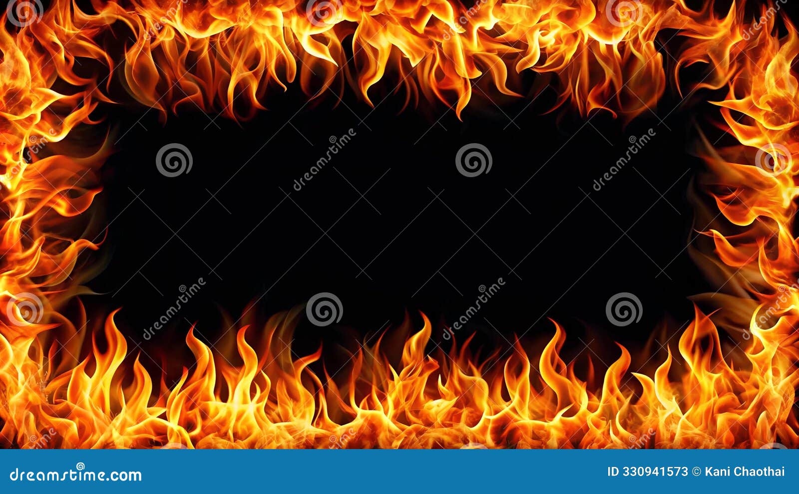 A Dynamic and Abstract Fire Border with a Transparent Background ...