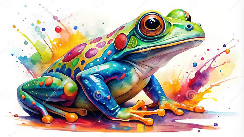Dynamic Abstract Frog Design: Vibrant Patterns and Shapes for Creative ...