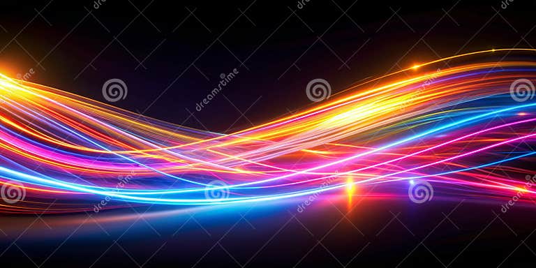 Dynamic Abstract Light Streaks Captured in Graceful Motion Creating a ...