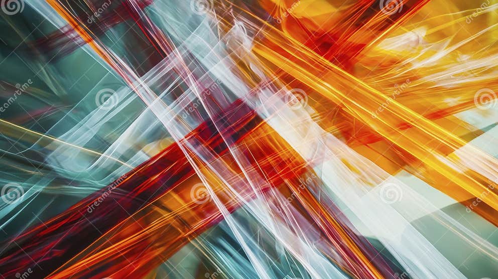 Dynamic Abstract Lines Intersect Digital Art Modern Environment ...