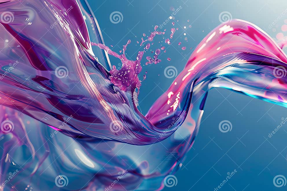 Dynamic Abstract Liquid Design with Transparency Stock Illustration ...
