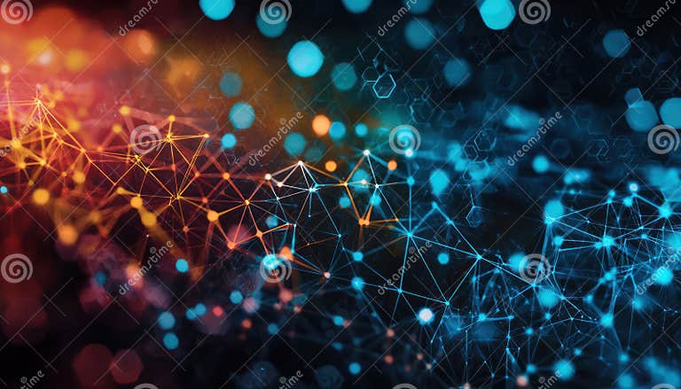 Dynamic Abstract Network Design with Vibrant Colors and Connections ...