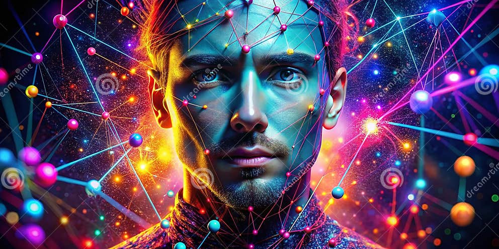 Dynamic Abstract Plexus Portrait Background a Vibrant Animated Network Design for Creative ...