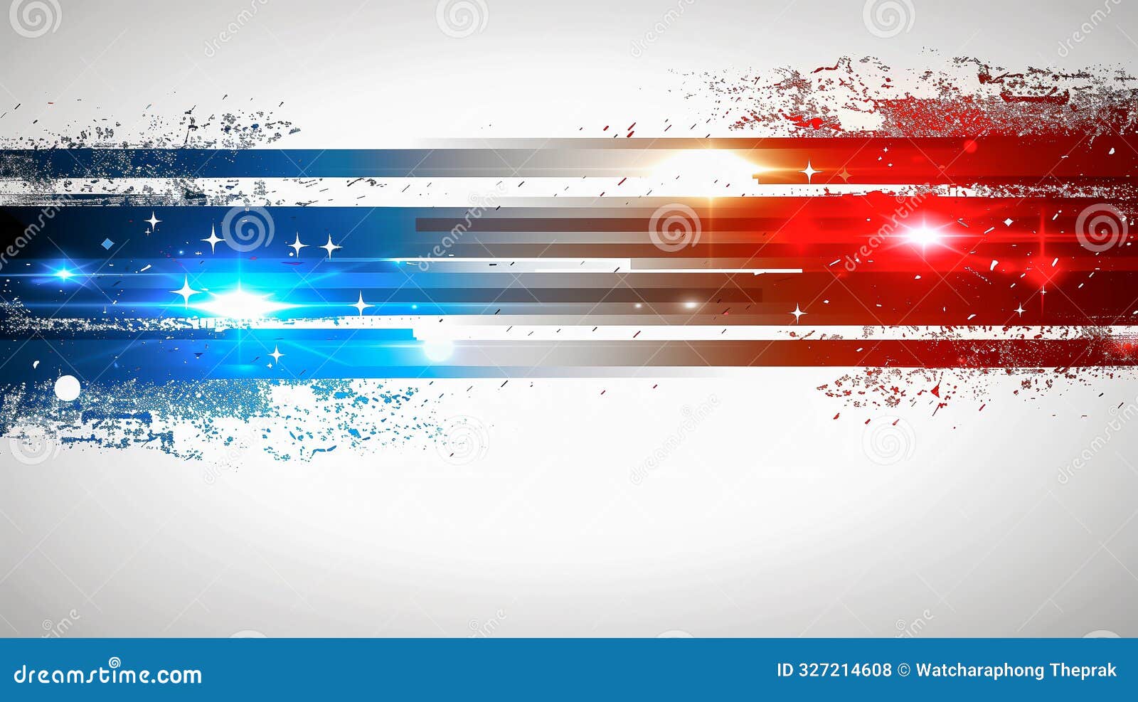 Dynamic Abstract Red and Blue Streaks with Sparkles Stock Illustration ...