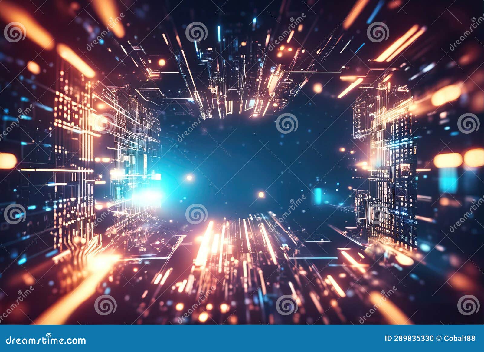 Dynamic Abstract Technology Background Illustration Stock Illustration ...