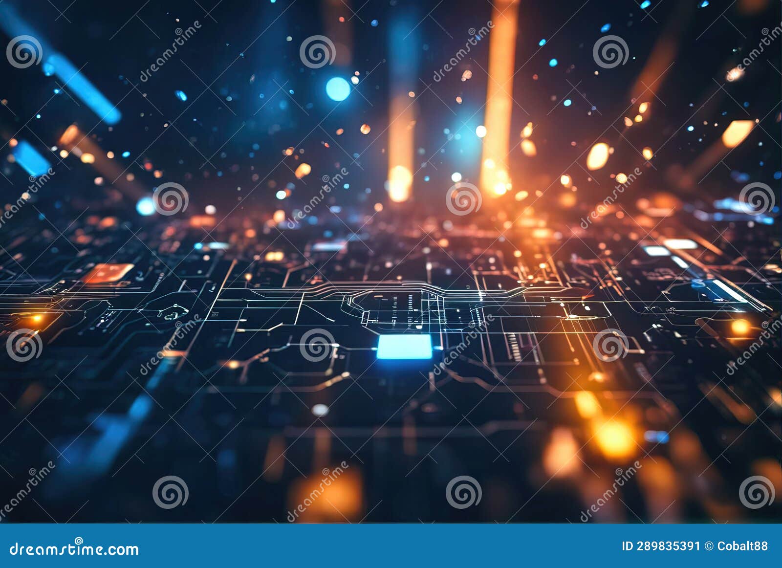 Dynamic Abstract Technology Background Illustration Stock Illustration ...