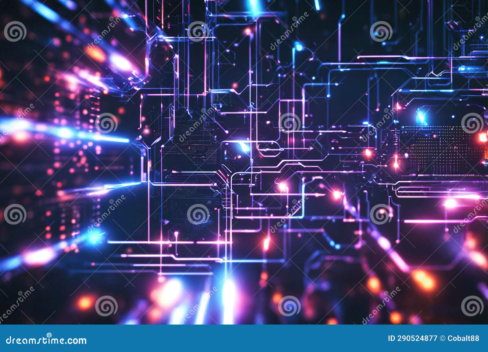 Dynamic Abstract Technology Background Illustration Stock Illustration ...