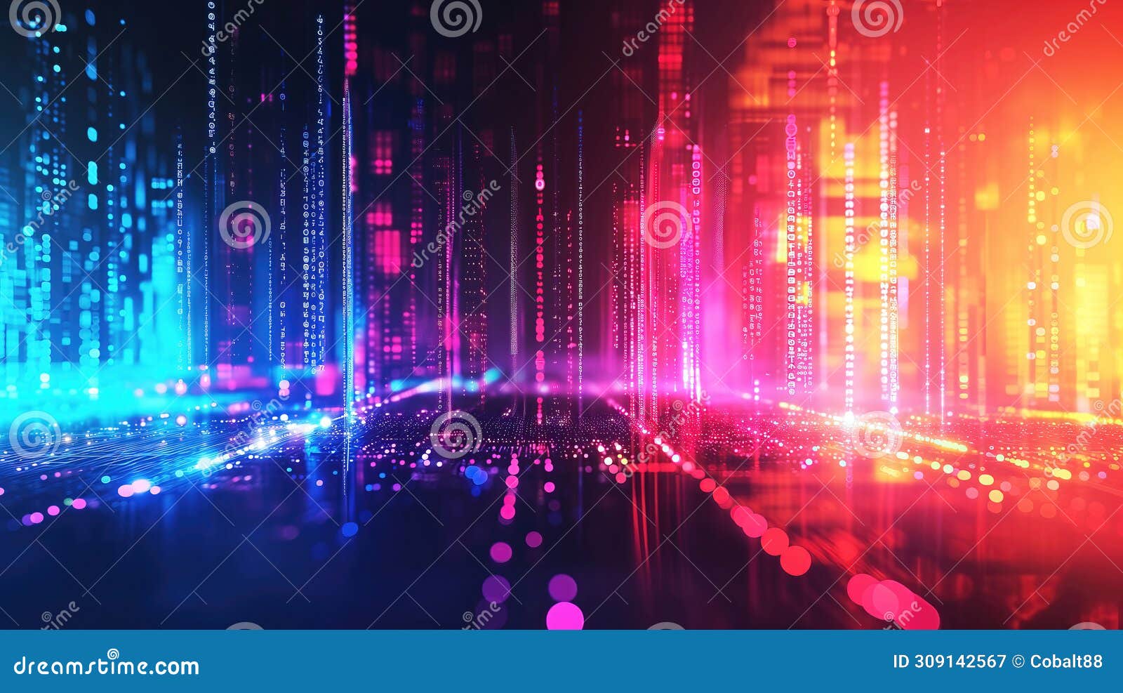 Dynamic Abstract Technology Background Illustration Stock Illustration ...