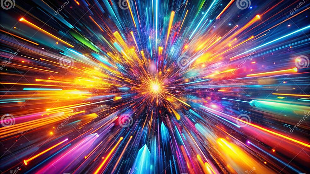 Dynamic Abstract Visualization of Data Flow and Light a Stunning ...