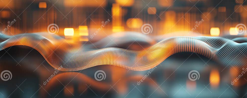Dynamic Abstract Waves of Light Interact with Floating Bar Graphs in a ...