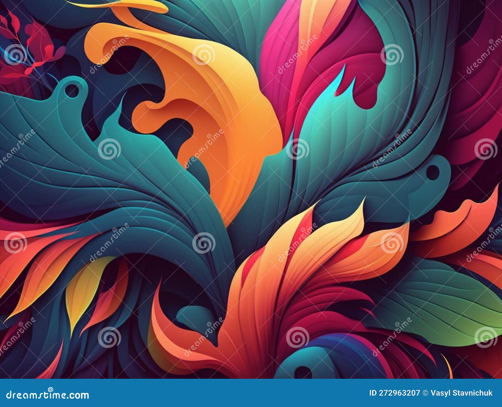 Dynamic Abstract Wavy Rainbow Wallpaper Background, Moveable Organic ...