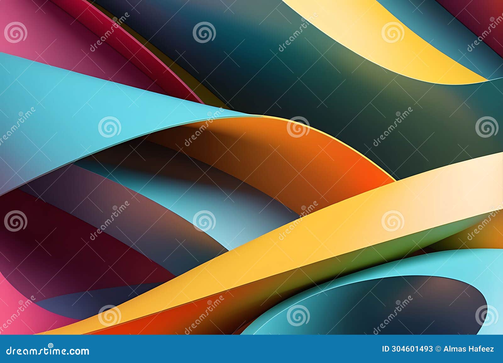 Dynamic Abstraction: 3D Background with Geometric Shapes Twisting and ...
