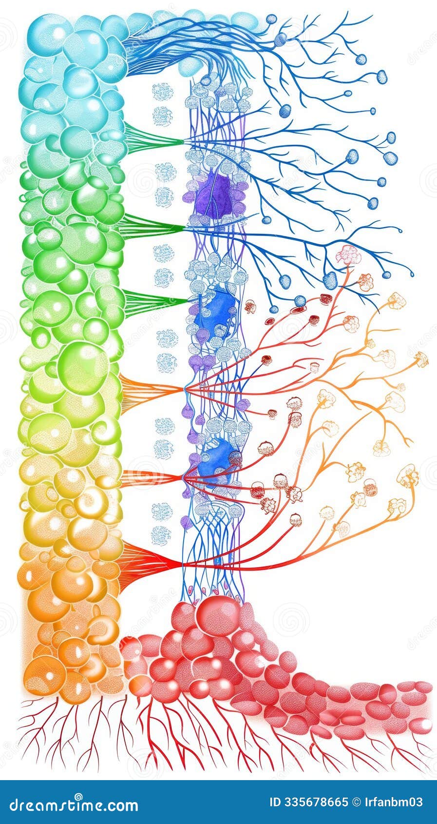 Dynamic Active Transport Process. Detailed Visualization of Cellular ...