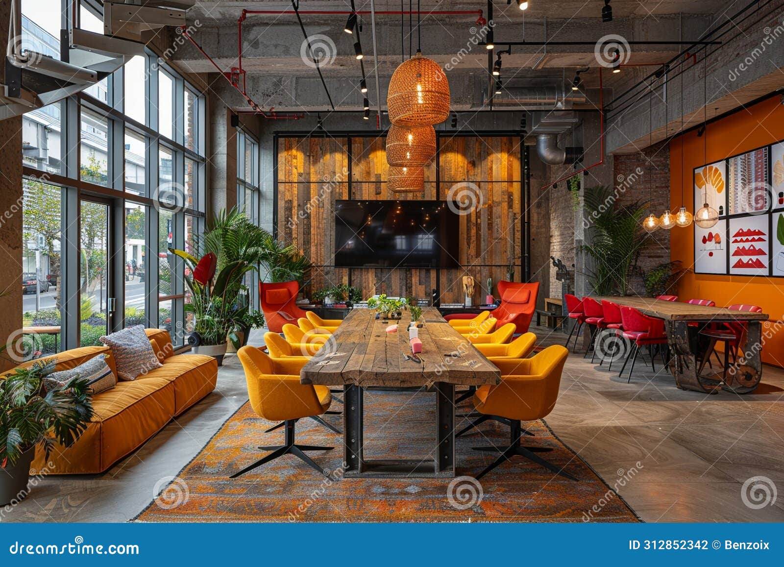 Dynamic Advertising Agency with Creative Spaces and Brainstorming Areas ...