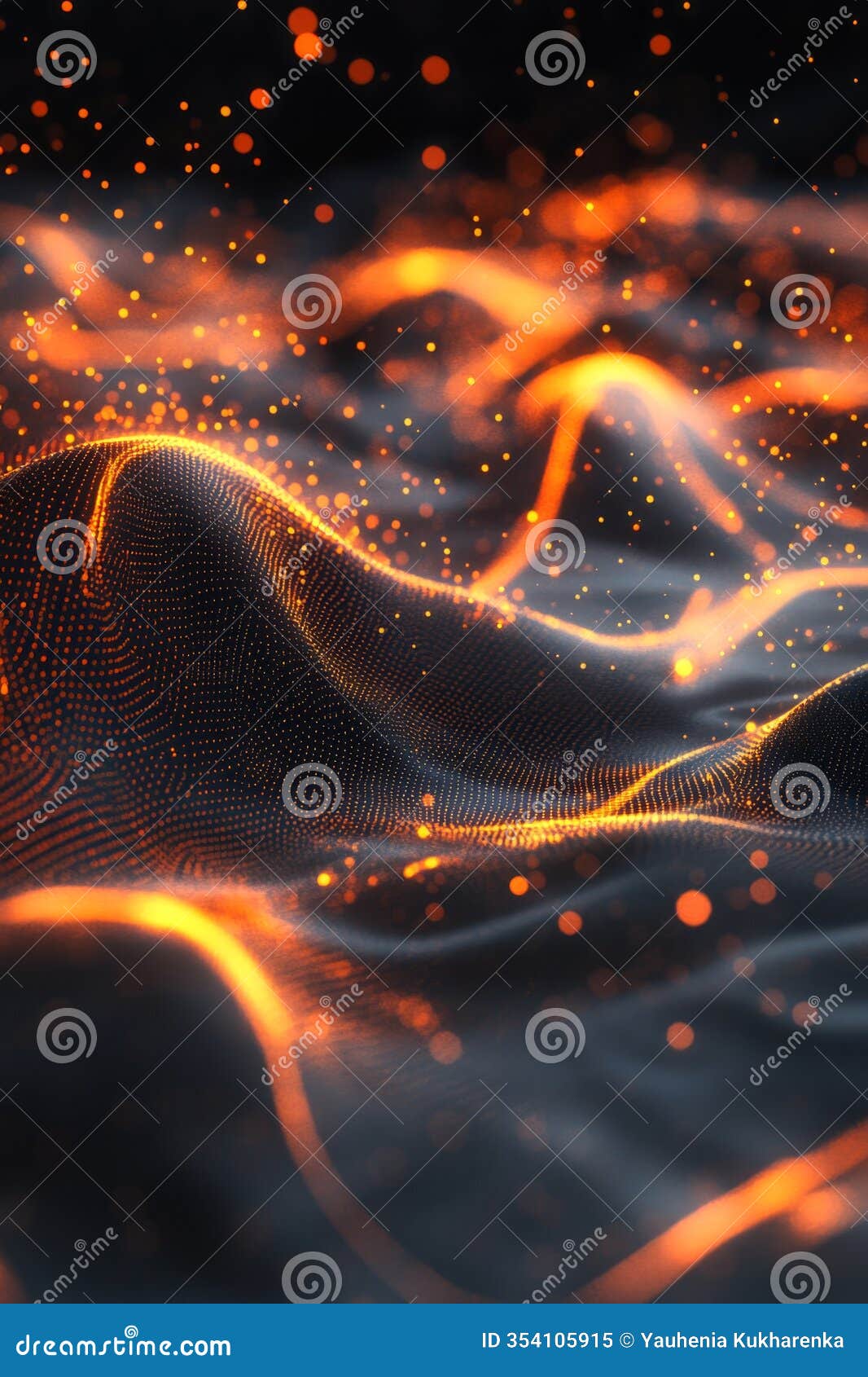 Dynamic AI Data Flow Visualization Stock Illustration - Illustration of ...