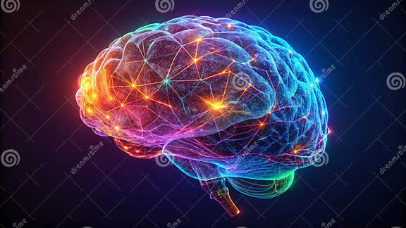Dynamic AIPowered Human Brain Wireframe Conceptual Animation for Innovation and Digital ...