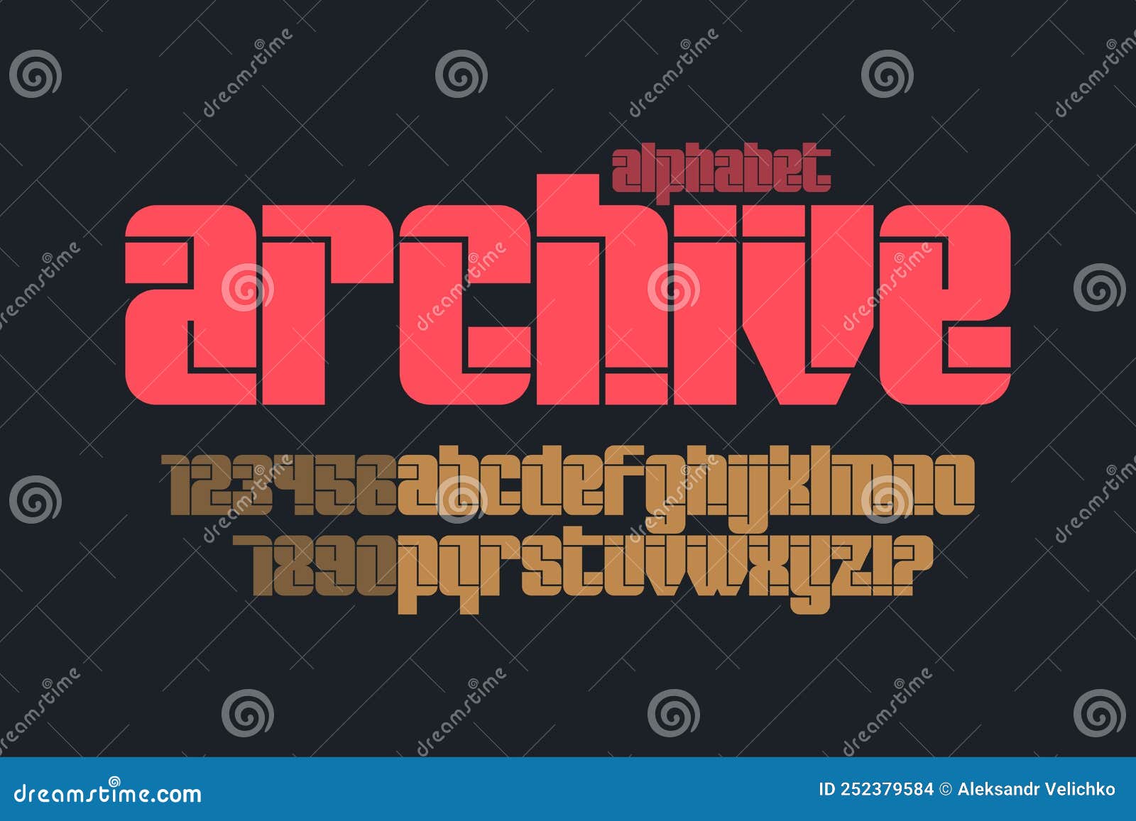 Dynamic Alphabet Design, Typeface, Letters and Numbers Stock Vector ...