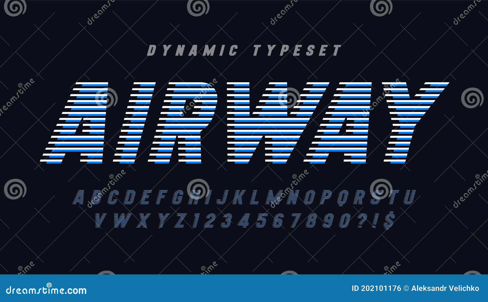 Dynamic Alphabet Design, Vector Letters and Numbers. Stock Vector ...