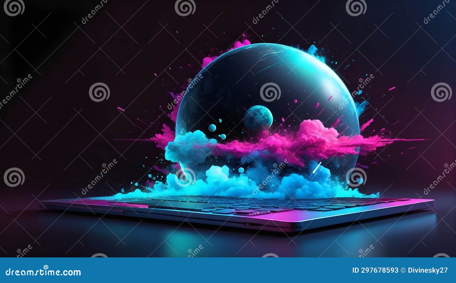 Dynamic Animated Canvas: Web Transformation. Generative Ai Stock ...