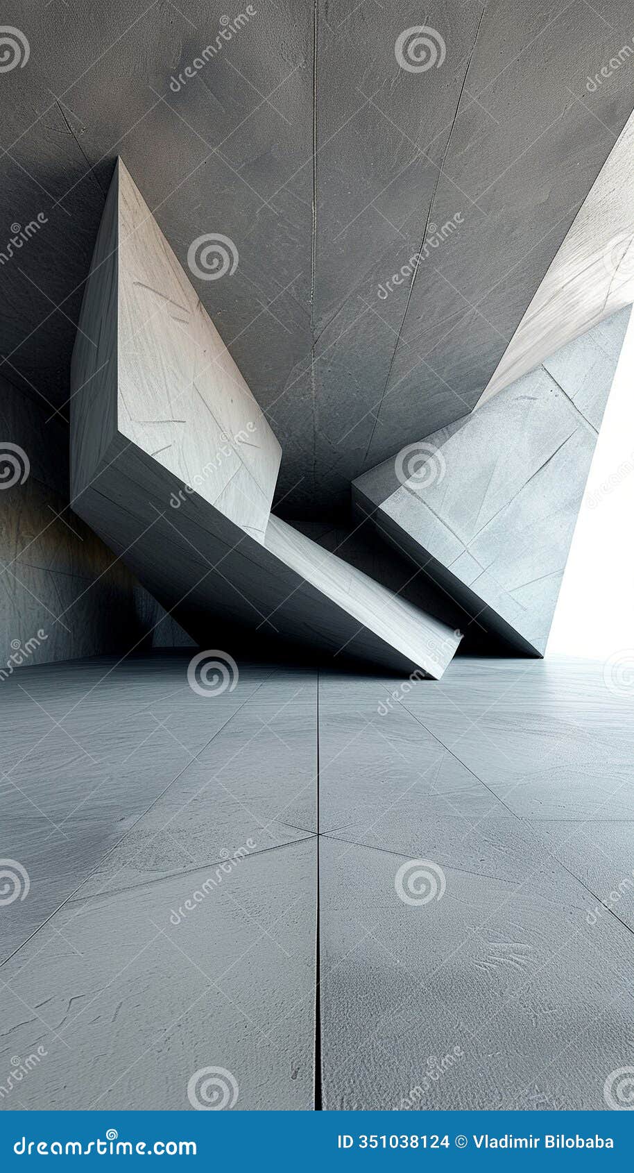 Dynamic Architectural Forms Create an Intriguing Interior Space Stock ...