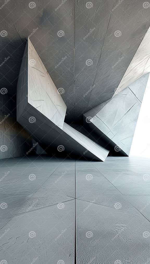 Dynamic Architectural Forms Create an Intriguing Interior Space Stock ...