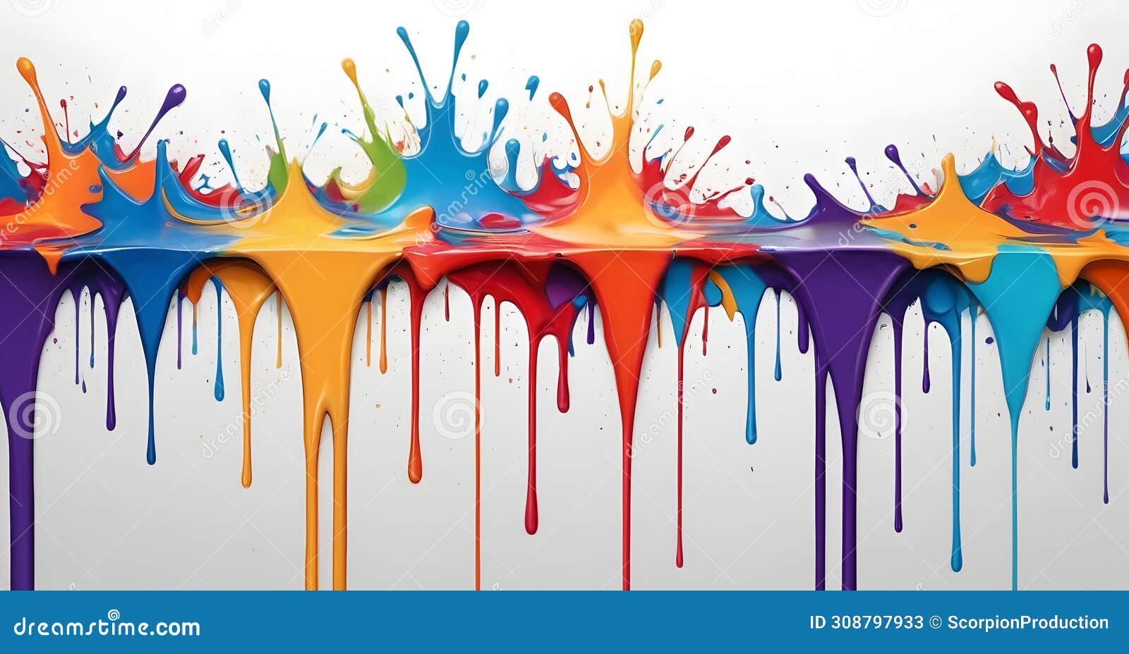 Colorful Paint Drip Dynamics Stock Image - Image of texture, movement ...