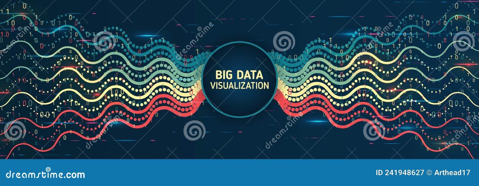A Dynamic Array Of Information Data Sorting Process Big Data Stream Futuristic Infographics