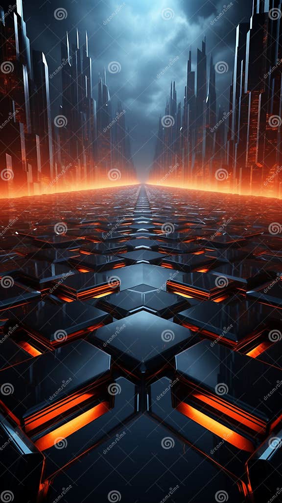 Dynamic Arrow Pathways Hi Tech Background with Abstract Direction and ...