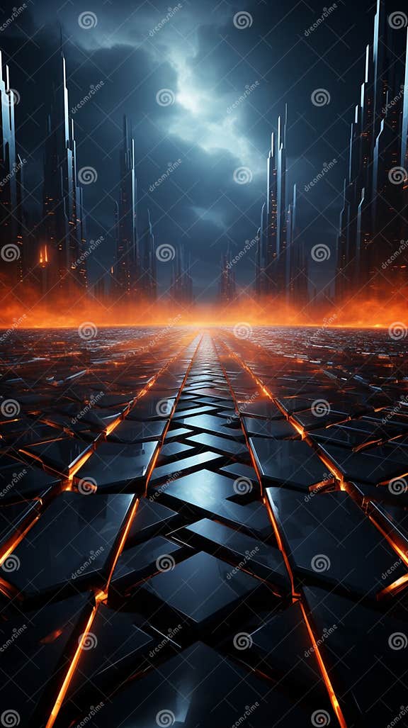 Dynamic Arrow Pathways Hi Tech Background with Abstract Direction and ...