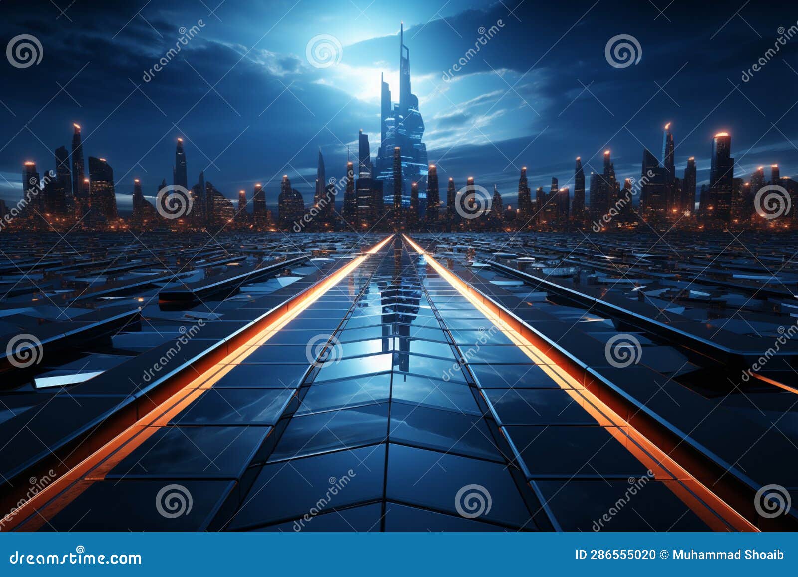 Dynamic Arrow Pathways Hi Tech Background with Abstract Direction and ...