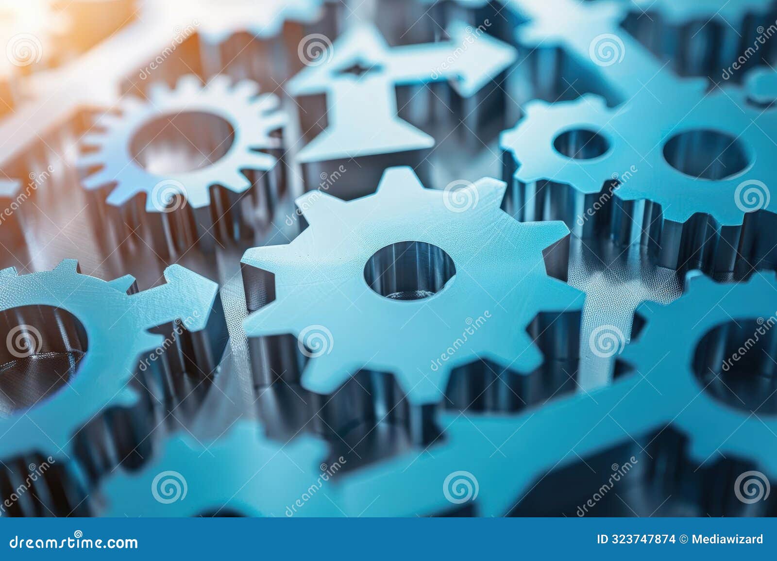 Dynamic Arrows and Gears Business Automation. Generative AI ...