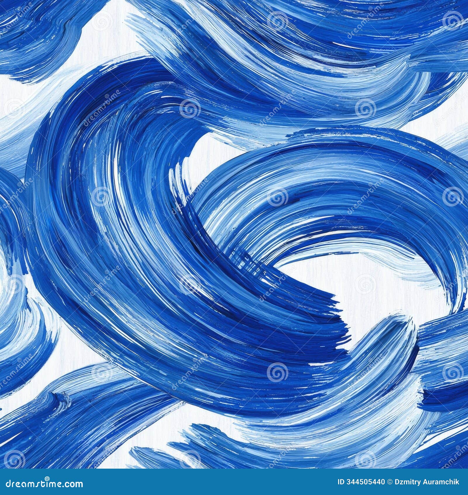 A Dynamic and Artistic Texture is Created by Abstract Blue Brushstrokes ...