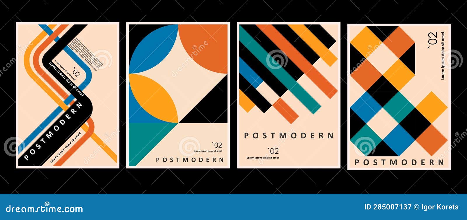 Dynamic Artworks, Posters Inspired Postmodern of Vector Abstract ...