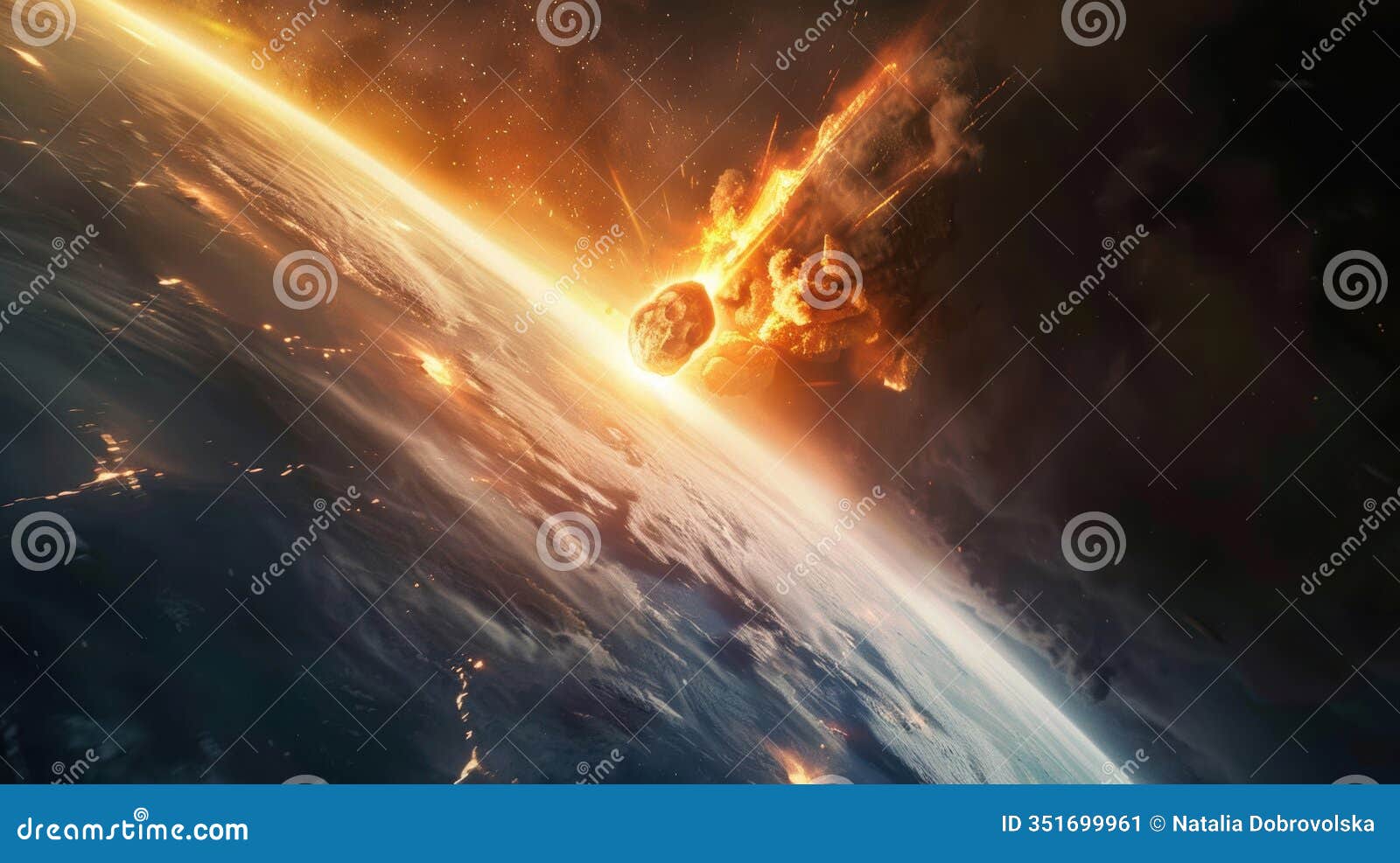 Dynamic Asteroid Floating through Space with Bright Trails and Starry ... Dynamic Asteroid Floating through Space with Bright Trails and Starry ...