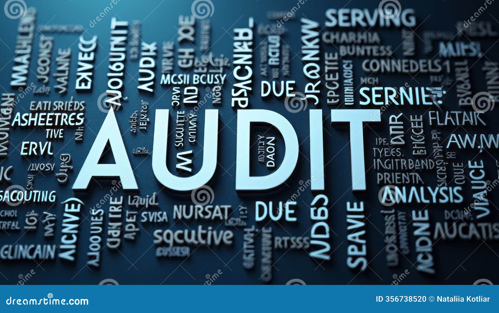 Dynamic Audit Concept with Bold Typography Stock Photo - Image of risk ...